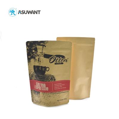 Cina Supporto a chiusura lampo biodegradabile su ordinazione del sacchetto della carta kraft sulla borsa d'imballaggio del caffè in vendita
