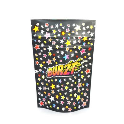 Cina La chiusura lampo nera di Matte Plastic Child Proof Pouch insacca medico esotico di Starburst in vendita