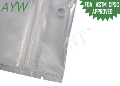 China Las bolsas Ziplock de plata del bolso de la hoja de la talla media, claro se levantan las bolsas para el empaquetado de encargo de la marijuana en venta