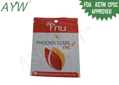 Cina la chiusura lampo della prova dell'odore della supposta di 50mg THC insacca la guarnizione più stretta con la chiusura lampo della doppia pista in vendita