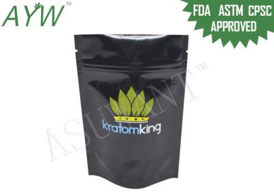 China Pretos opacos levantam-se a barreira clara Doypack dos sacos do zíper para cápsulas de Kratom à venda