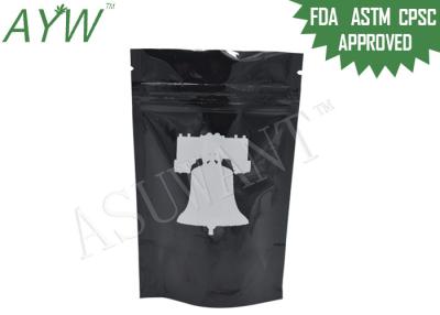 Cina Le borse della chiusura lampo della prova dell'odore di Doypack stanno sulla plastica nera per stoccaggio della medicina in vendita