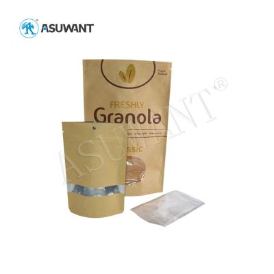 Cina La borsa dell'imballaggio alimentare del sacchetto della carta kraft di Mylar Termosaldata sta sul colore riutilizzabile di Brown in vendita