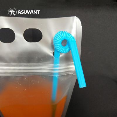 Cina L'ANIMALE DOMESTICO trasparente della bevanda del succo di plastica sta sulle borse a chiusura lampo in vendita