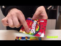 Skittles Gummies Mylar Ziplock Stand Up Bags Smell Proof Edible Mylar Bags