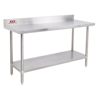 China stainless steel work table with 4 inch Backsplash for sale