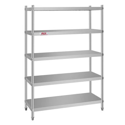 China Restaurant furniture 4 layers stainless steel kitchen storage shelf / rack for sale