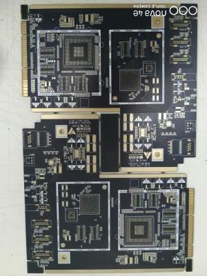China Security Grade 4 Layer FR4 Black Solder Mask PCB With BGA Gold Fingers for sale