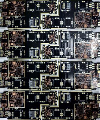 China 8 Layer OSP Coating Black Communication PCB FR4 TG150 With 0.12mm Line Width for sale