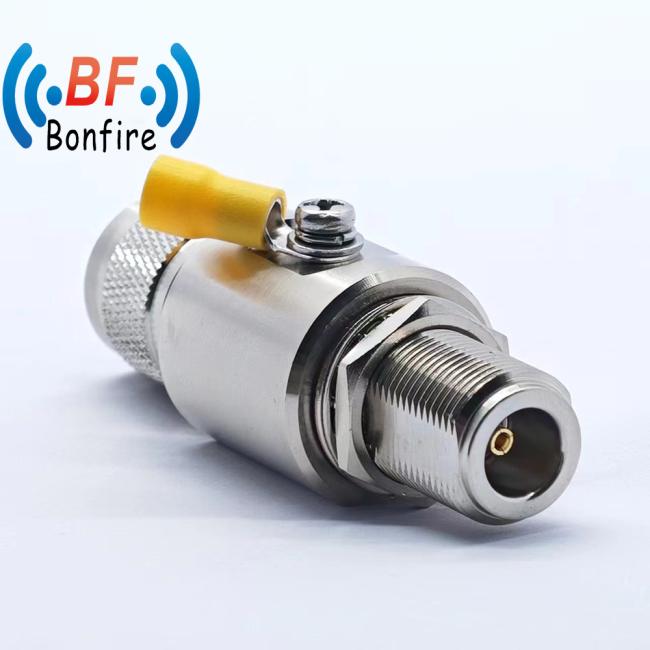 DC-6000MHz V UHF Lightning Arrester Pl259 RF Surge Protector Plug Male to So239 Socket Female Bulkhead for CB Ham Base Antenna Lightning Surge Arrester