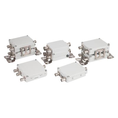 China Quad-Band Low Pim RF Combiner 1710-2700MHz with 4.3-10-F DIN-F Connector Package for sale