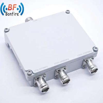 Cina 1710-2170MHz 2300-2690MHz RF Diplesso passivo Triplexer Multiband Combiner SMB Femminile IP60 in vendita