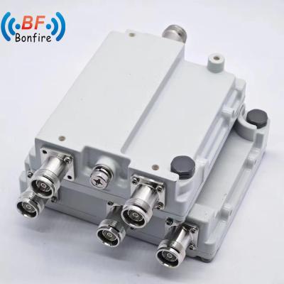 China RF 1710-1880 1920-2170 2300-2400 2500-2700MHz GSM Dcs WCDMA DIN-Female Twin Band Triplexer Combiner for sale