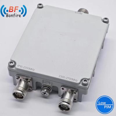 Cina 4.3-10f DIN-F IP67 Low Pim -150dbc Triplexer RF Duplexer Dual Band Combiner per applicazioni in vendita