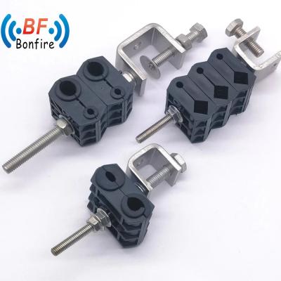 China Stainless Steel RF Feeder Cable Clamp Coaxial Cable Clip with O Type Plastic for sale