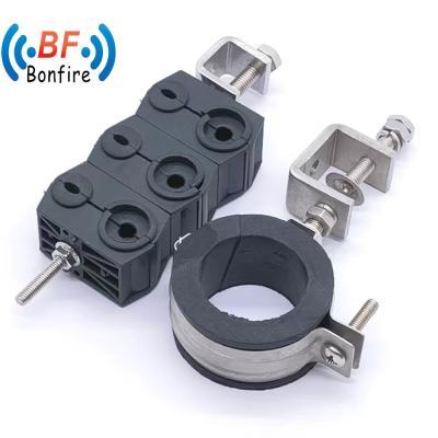 China Single Hole Universal Power Cable Clamp and Fiber Clamp for Easy Fitting on Telecom Site for sale
