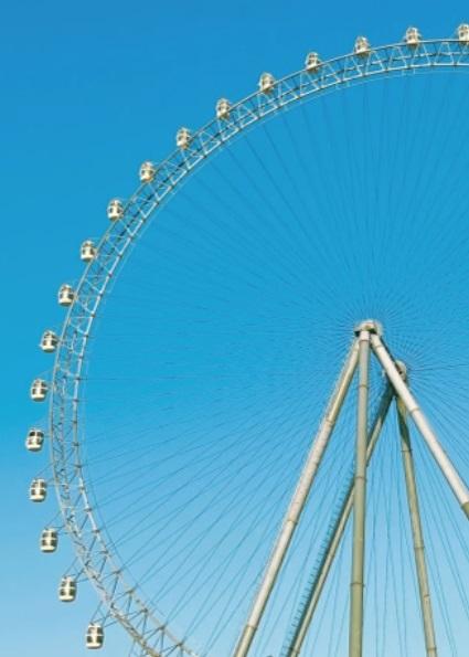 Quality Truss Theme Amusement Park Ferris Wheel 252 Passengers 90m OEM for sale