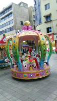 Quality 6 Seat Crown City Park Carousel Amusement Park Kiddie Rides Customized for sale