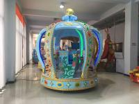 Quality 8 Passengers Crown Amusement Ride Carousel Merry Go Round Ride 220V for sale