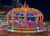 Quality 52 Seat Crown Amusement Ride Carousel 46W 380V 5RPM for sale