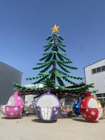 Quality 7.5kW Christmas Tree Teacup Amusement Ride 32 Seat For Carnival for sale