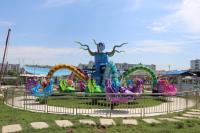 Quality 40 Seat Fiberglass Amusement Park Airplane Rotary Big Octopus Ride 380V for sale