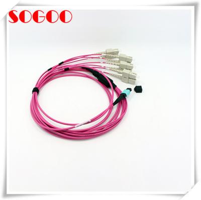 Cina OM4 MM Fan Out MTP femminile SC APC Patch Cord in vendita