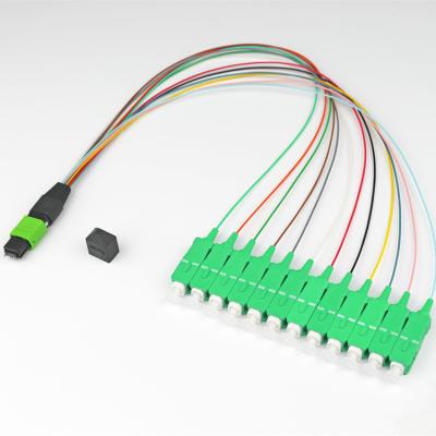 中国 2m8コアシングルモード MTP LCファイバーブレイクケーブル 販売のため