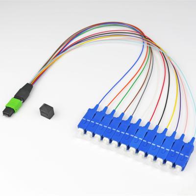 中国 2m8コアシングルモード MTP LCファイバーブレイクケーブル 販売のため