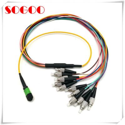 Cina 12 Core MTP Breakout 3,0mm Fiber Optic Patch Cord in vendita