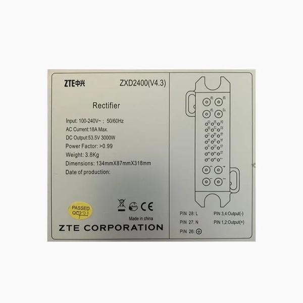 Quality ZTE Rectifier Module ZXD2400 V4.3 V4.2 Telecom Power Supply Unit 48V3000W for sale