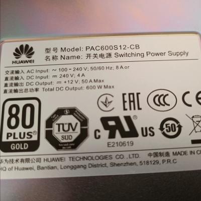 Cina 600W HUAWEI PAC600S12-CB Fornitore di alimentazione alternativo Modulo di alimentazione in vendita