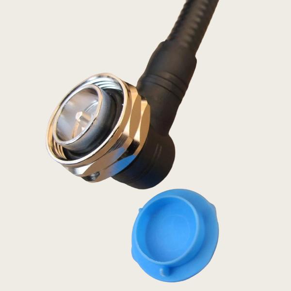 Quality 1/2 Superflex 7/16 DIN Male Right Angle To 4.3/10 Male Right Angle Jumper Cable for sale