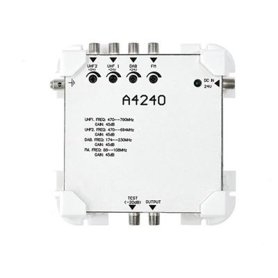 Китай Усилитель входного сигнала A4240 сигнализации 1output 2 кабельного телевидения антенного кабеля профессиональный цифровой продается