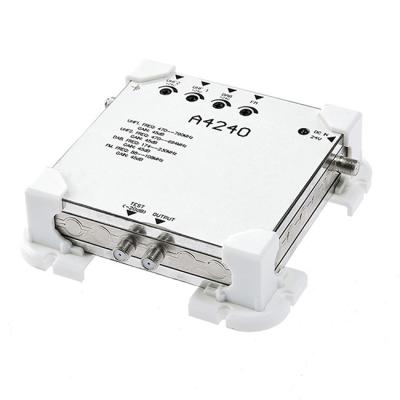 中国 デジタルアンテナケーブルテレビ信号システムブリキ 2 入力プロフェッショナル Catv アンプ 40db 販売のため