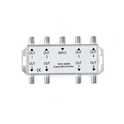 China Sistema divisor de sinal de TV de liga de zinco 2150 MHz 8 saídas satélite divisor ativo à venda