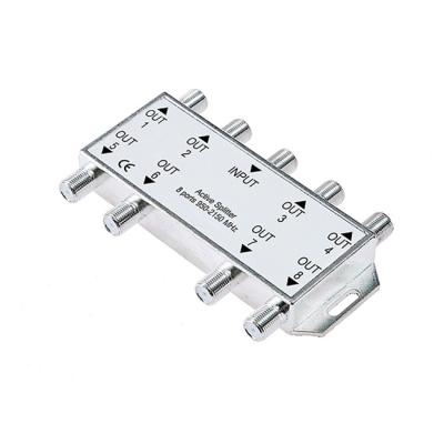 China Sistema divisor de sinal de TV de liga de zinco 2150 MHz 8 saídas satélite divisor ativo à venda