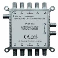 China Satellite dCSS Unicable Multiswitch 5x2 High Gain Low Noise for TV Signal System for sale