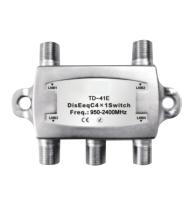 China Highfly 4 In 1 DiSEqC Satellite Switch 4x1 Zinc Die Cast Housing 2 Year Warranty for sale