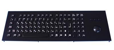 中国 トラックボールおよびファンクション キーの 104 のキーの破壊者の証拠の黒の金属のキーボード 販売のため