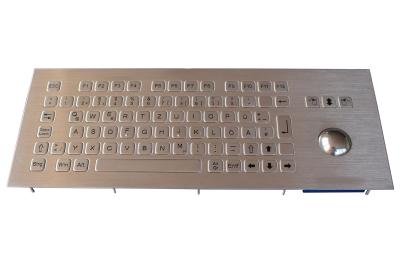 中国 パネル取り付けの光学トラックボールが付いている産業金属のキーボード 販売のため