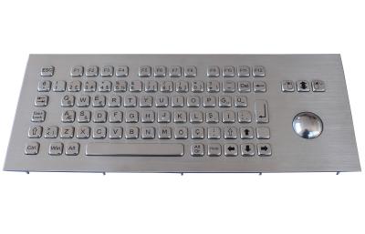 China IP65 stainless steel keyboard waterproof metal Coal Mine with Mechanical/ optical/ laser trackball and functional keys for sale