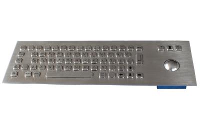 中国 機械光学レーザーのトラックボールが付いている IP65 キーボードの破壊者の証拠の金属のステンレス鋼 販売のため