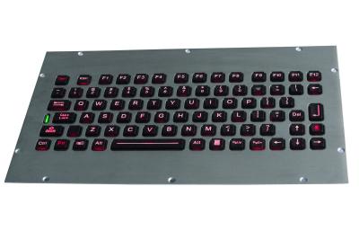 中国 完全な機能性の黒いバックライトを当てられた耐候性がある産業海洋のキーボード 販売のため