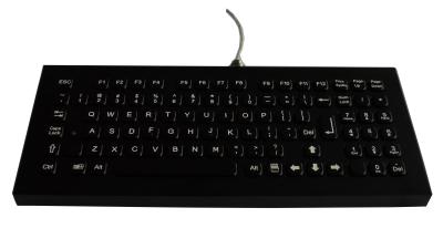 中国 良質の耐久の黒いチタニウムが付いている IP65 キーボードの破壊者の証拠の黒の金属の卓上 販売のため