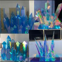 China Clear Cast Red Coloured Perspex Sheets Iridescent Dichroic Double Sided for sale