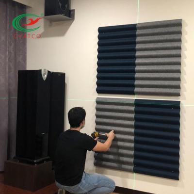 Cina Pannello acustico ondulato multicolore della fibra di poliestere a prova d'umidità in vendita