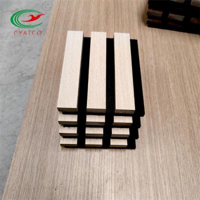 Cina Pannelli di parete di legno acustici a prova di fuoco non tossici, bordo amichevole della stecca del MDF di Eco in vendita
