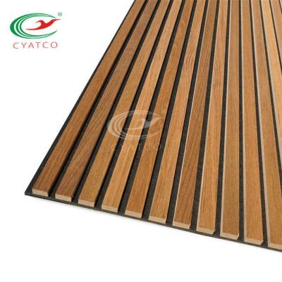 Cina Pannelli sani a prova di fuoco inodori per le pareti, pannelli acustici di legno scanalati non tossici in vendita