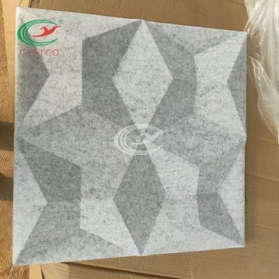 Cina Pannello acustico Mildewproof della fibra di poliestere della parete del diamante 3D inodoro in vendita